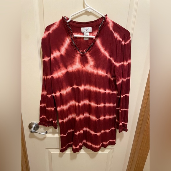 Oso Casuals | Tops | Oso Casuals Red And White Colored Blouse | Poshmark